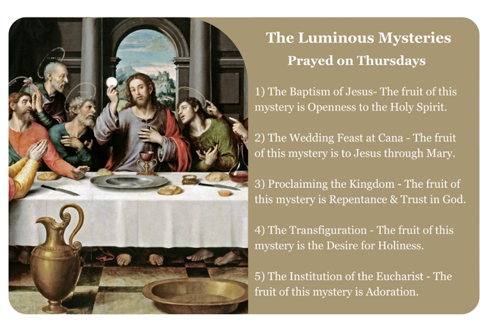 Luminous Mysteries of the Rosary – Catholic ID