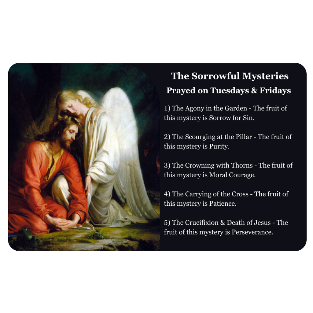 Catholic Prayer Cards/ Mysteries of the Rosary – Catholic ID