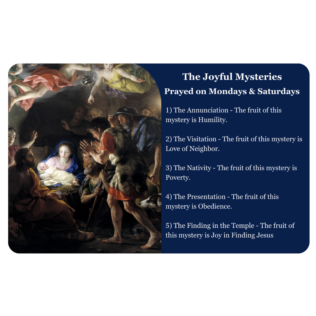Catholic Prayer Cards/ Mysteries of the Rosary – Catholic ID