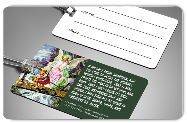Guardian Angel Luggage Tag – Catholic ID